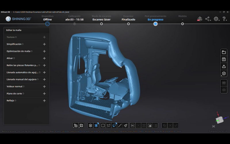 3D Scanning for Bus Partition Renovation and Noise Reduction