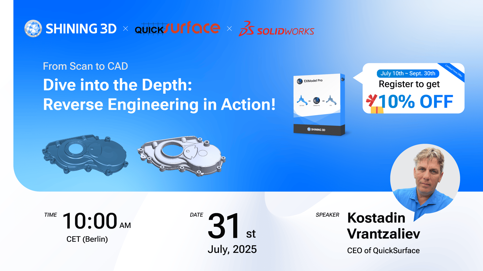 SHINING 3D launches a series of limited-time offers for EXModel Pro.