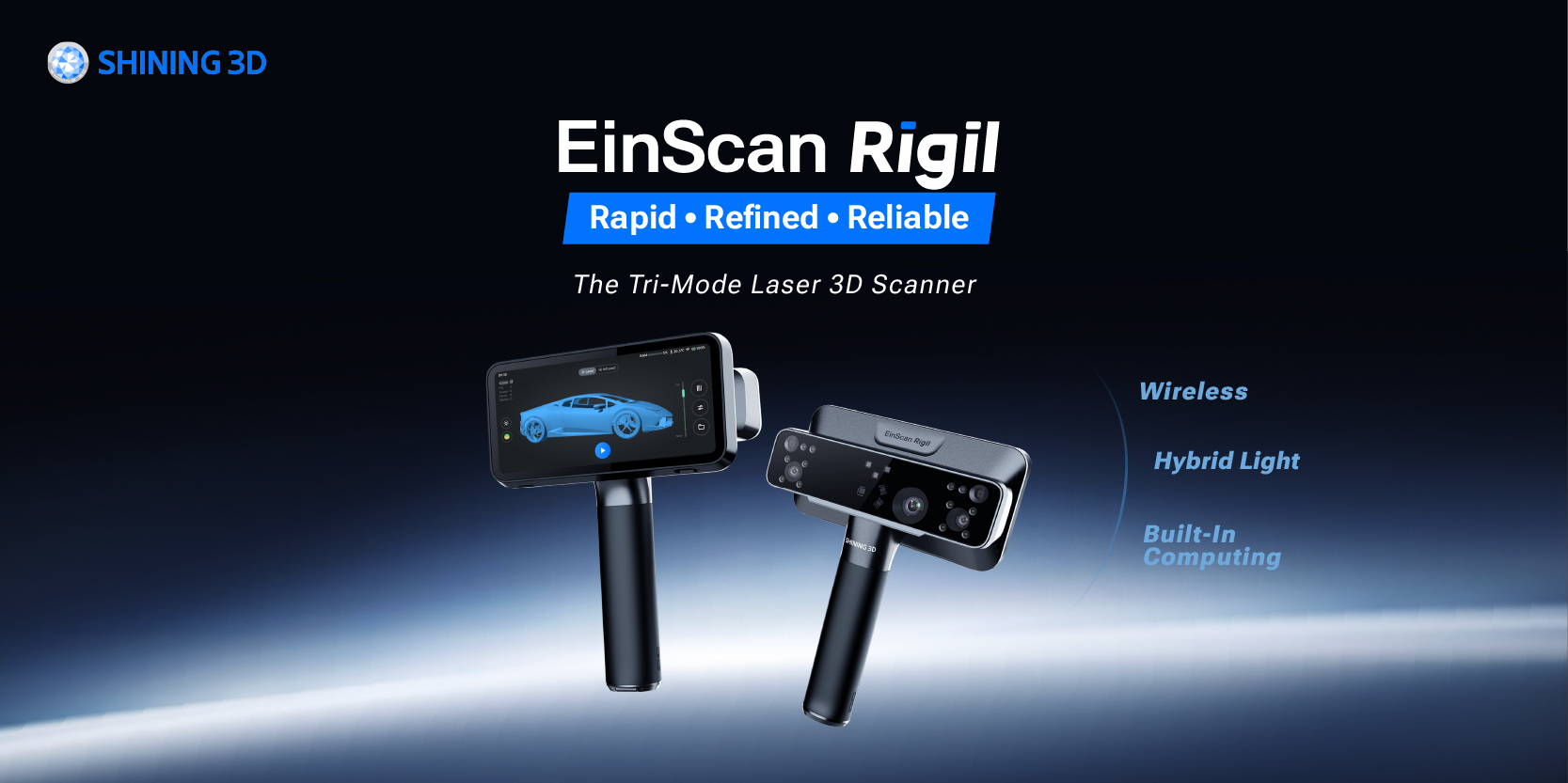 EinScan Rigil Launched: The World’s First Tri-Mode Laser 3D Scanner
