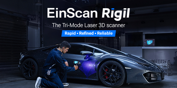 EinScan Rigil: El primer escáner láser 3D trimodal del mundo